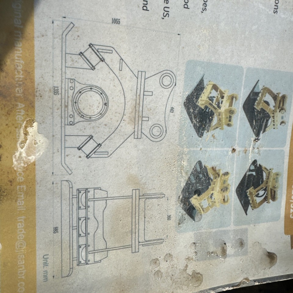 Cat 320 Excavator Hydraulic plate compactor JSC160 80 MM Pins ...
