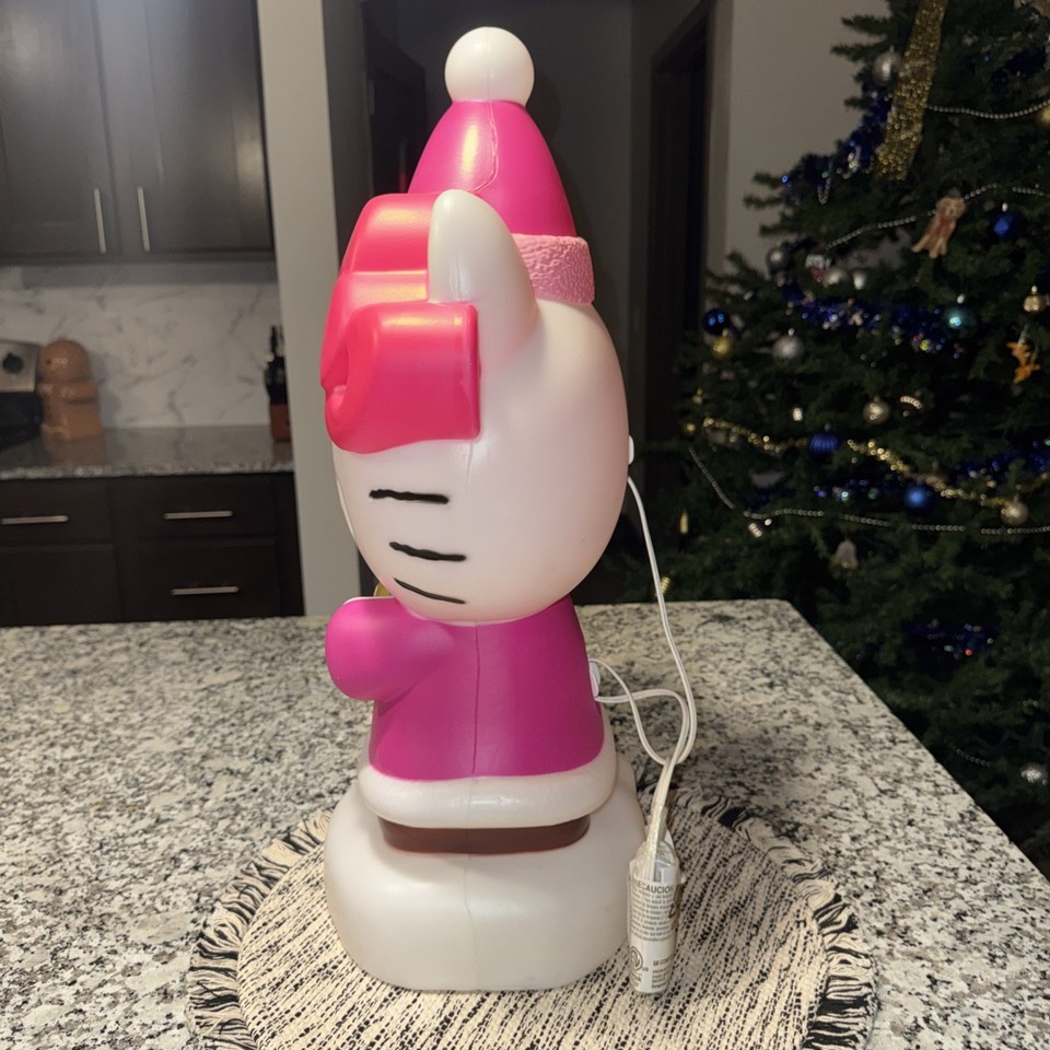 NEW Hello Kitty Christmas Blow Mold Plug In 22” Holiday Trending Pink ...