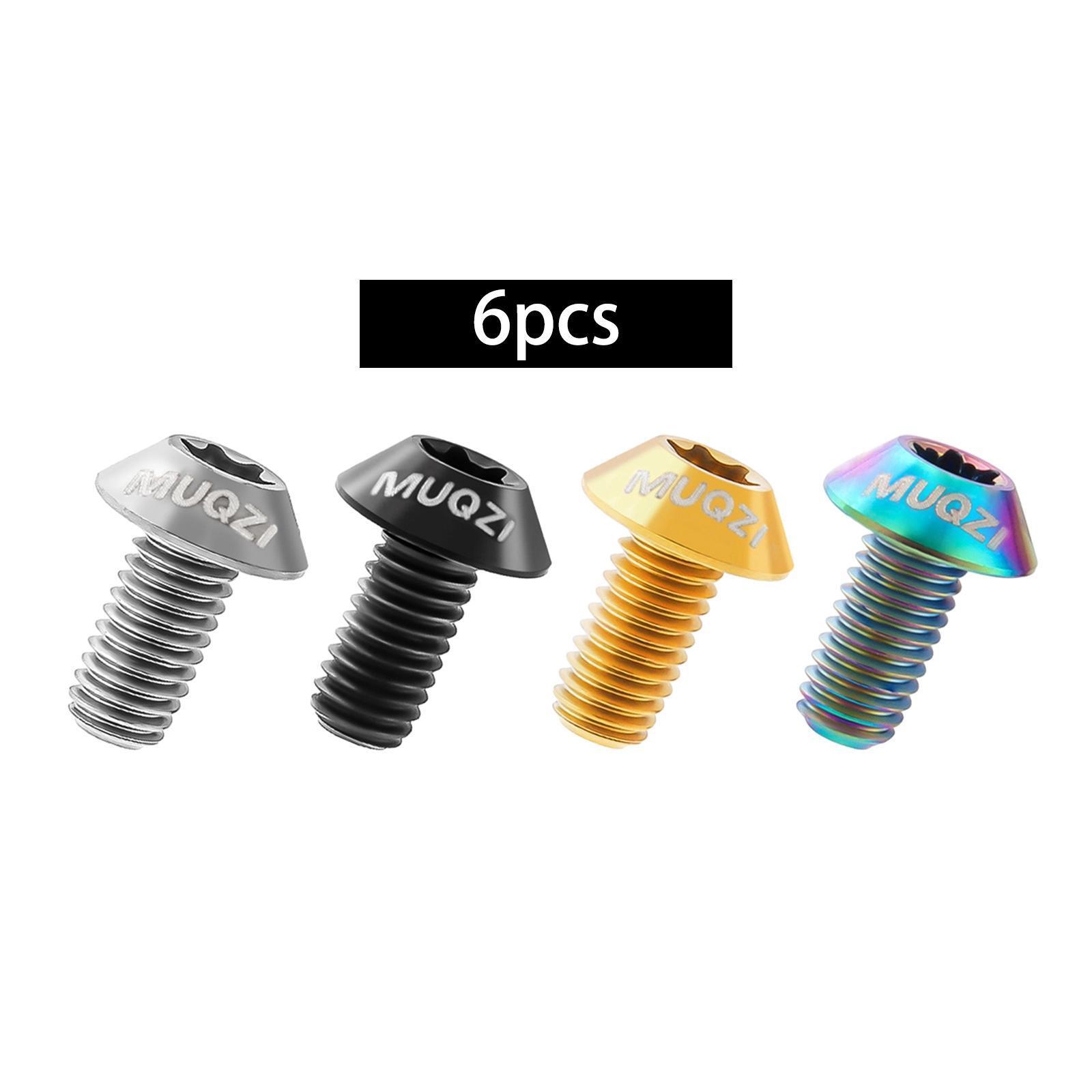 Pack of 6 Bicycle Brake Discs Screw M5 X 10 Mm Titanium T25 Screws Disc ...