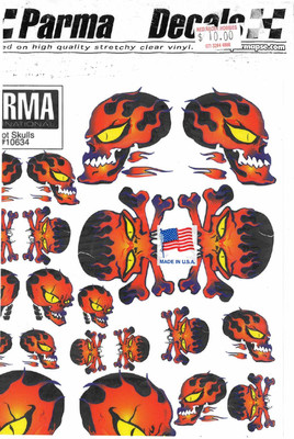 10634 Parma, Hot Skulls, Vinyl Stick On Decals, 1:32 and 1:24 Brand NEW ...