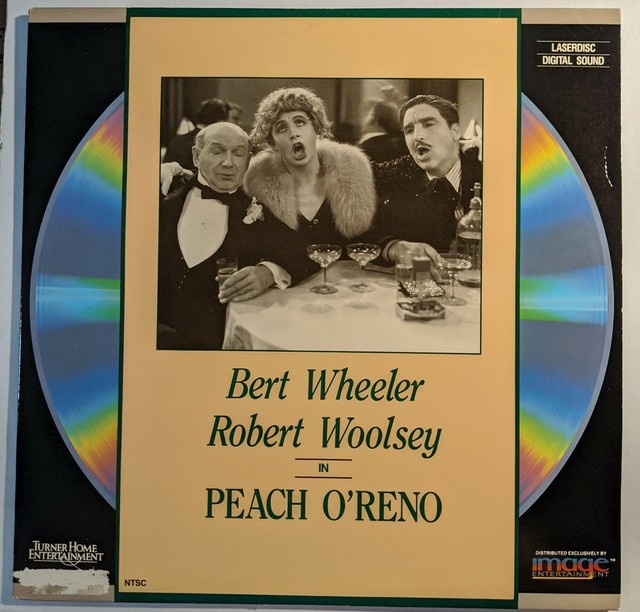 Laserdisc Peach O'reno 1931 Comedy LD Burt Wheeler Robert Woolsey for ...
