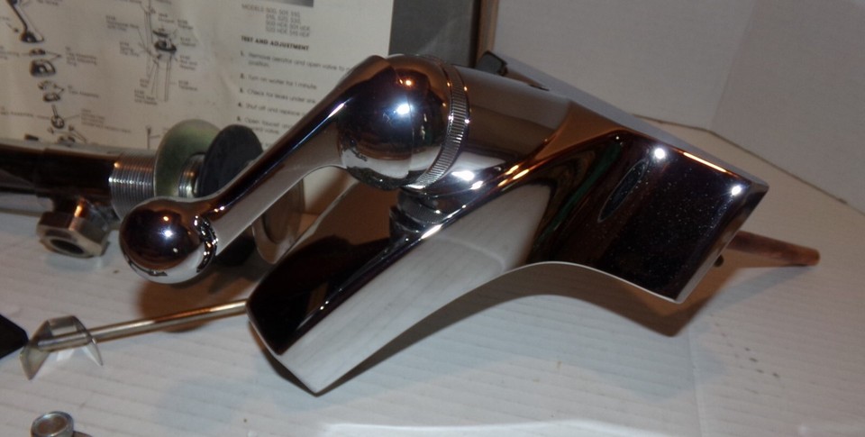 NOS Delta 520-MPU Bathroom Sink Faucet W/ Pop Up Drain Chrome NEW NIB ...