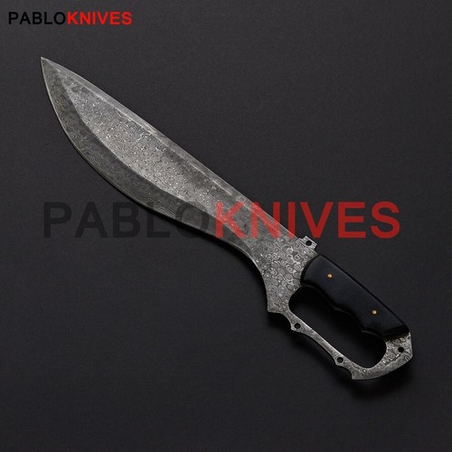 Custom Handmade Damascus Steel Hunting Full Tang Machete Knife Micarta ...