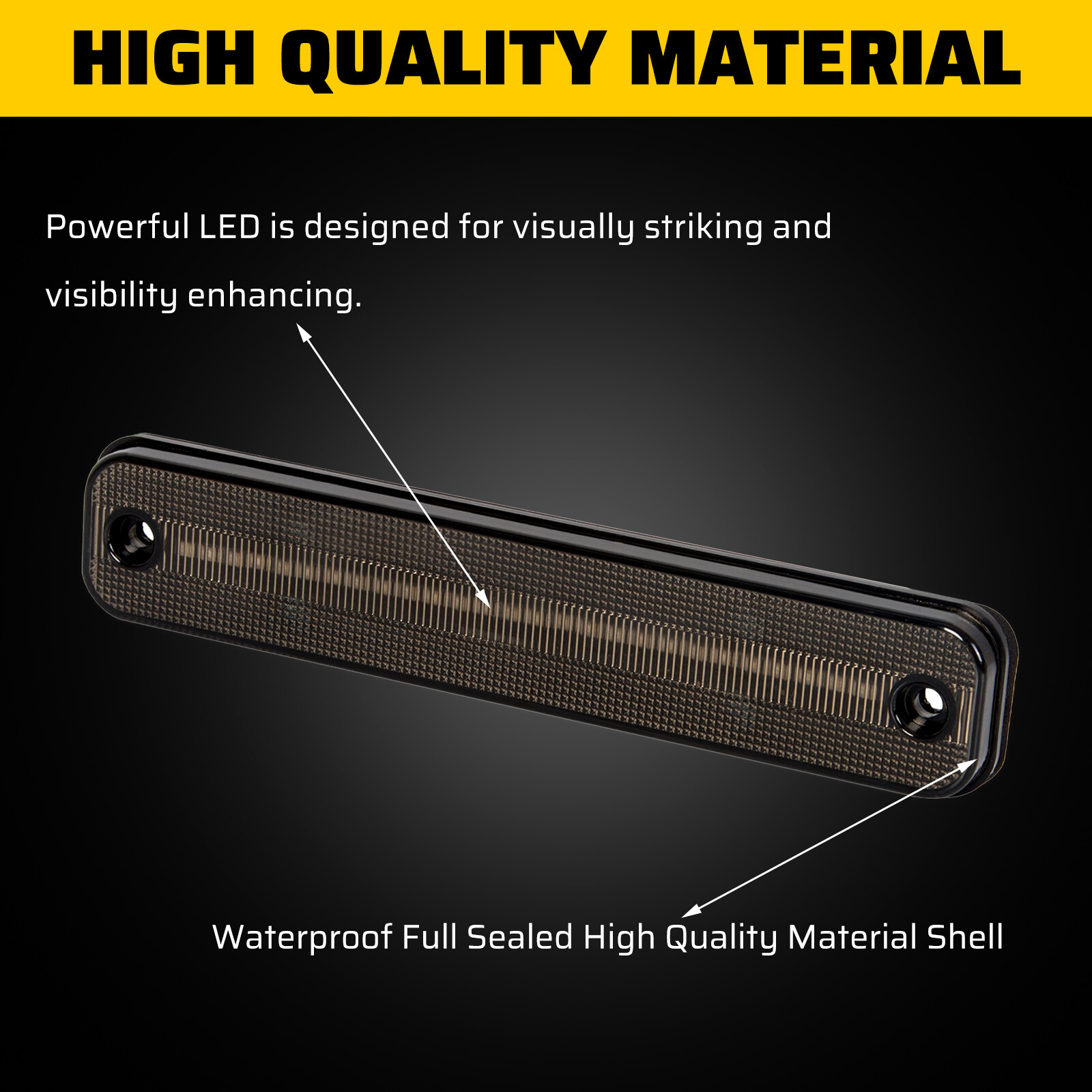 For Hummer H2 2003-2009 Smoke Lens LED Side Marker Light Amber/Red ...