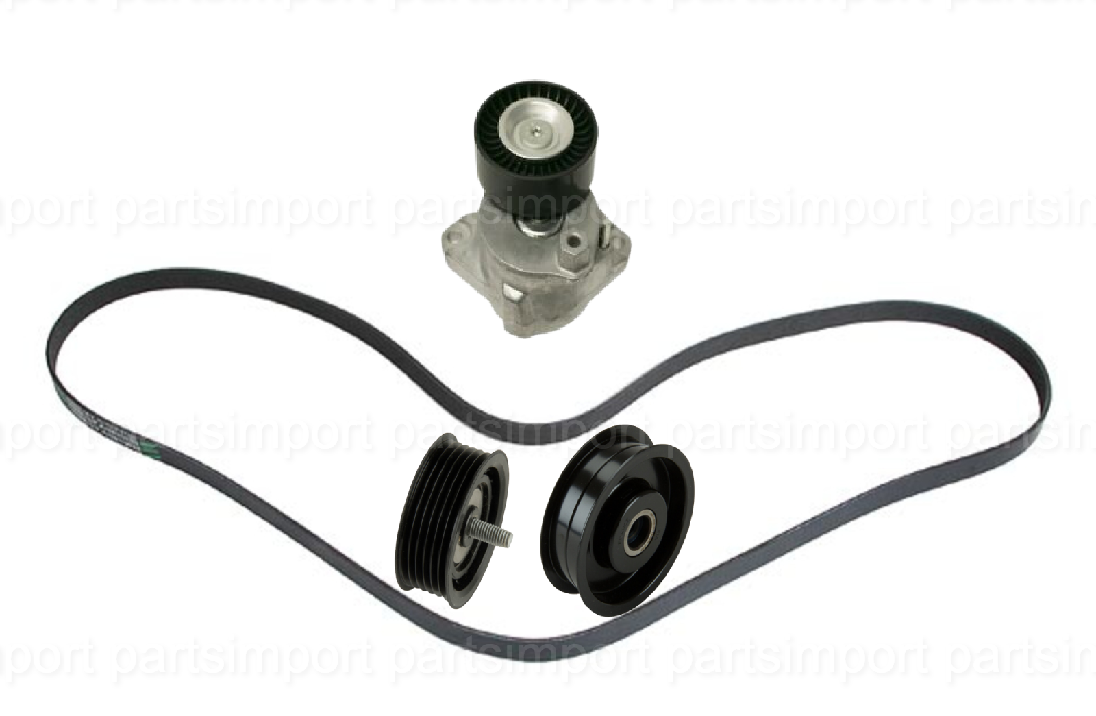 Drive Belt Tensioner w/ Belt & Idler Pulleys GATES/FEBI/INA for ...