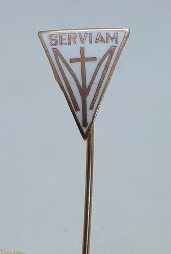 SERVIAM, Catholic badge, pin, badge, KASUN Croatia 1960s. Very rarre ...