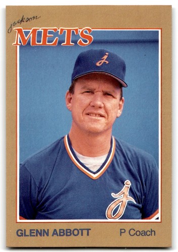 1988 Grand Slam Baseball Card Glenn Abbott a Jackson Mets #5 | eBay