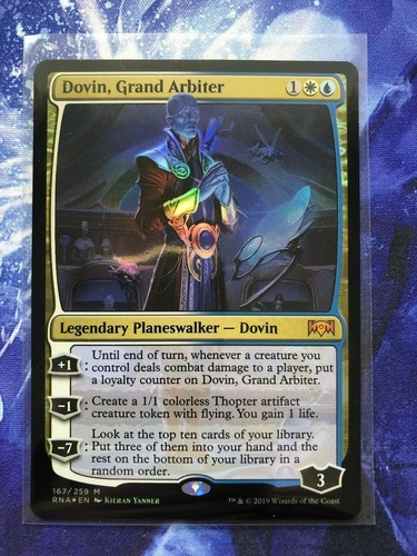 MTG Ravnica Allegiance DOVIN GRAND ARBITER Planeswalker FOIL Mythic ...