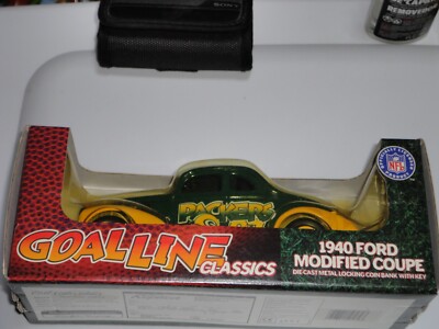 1997 Ertl 1940 Ford Modified Coupe Diecast Green Bay Packers Bank | eBay