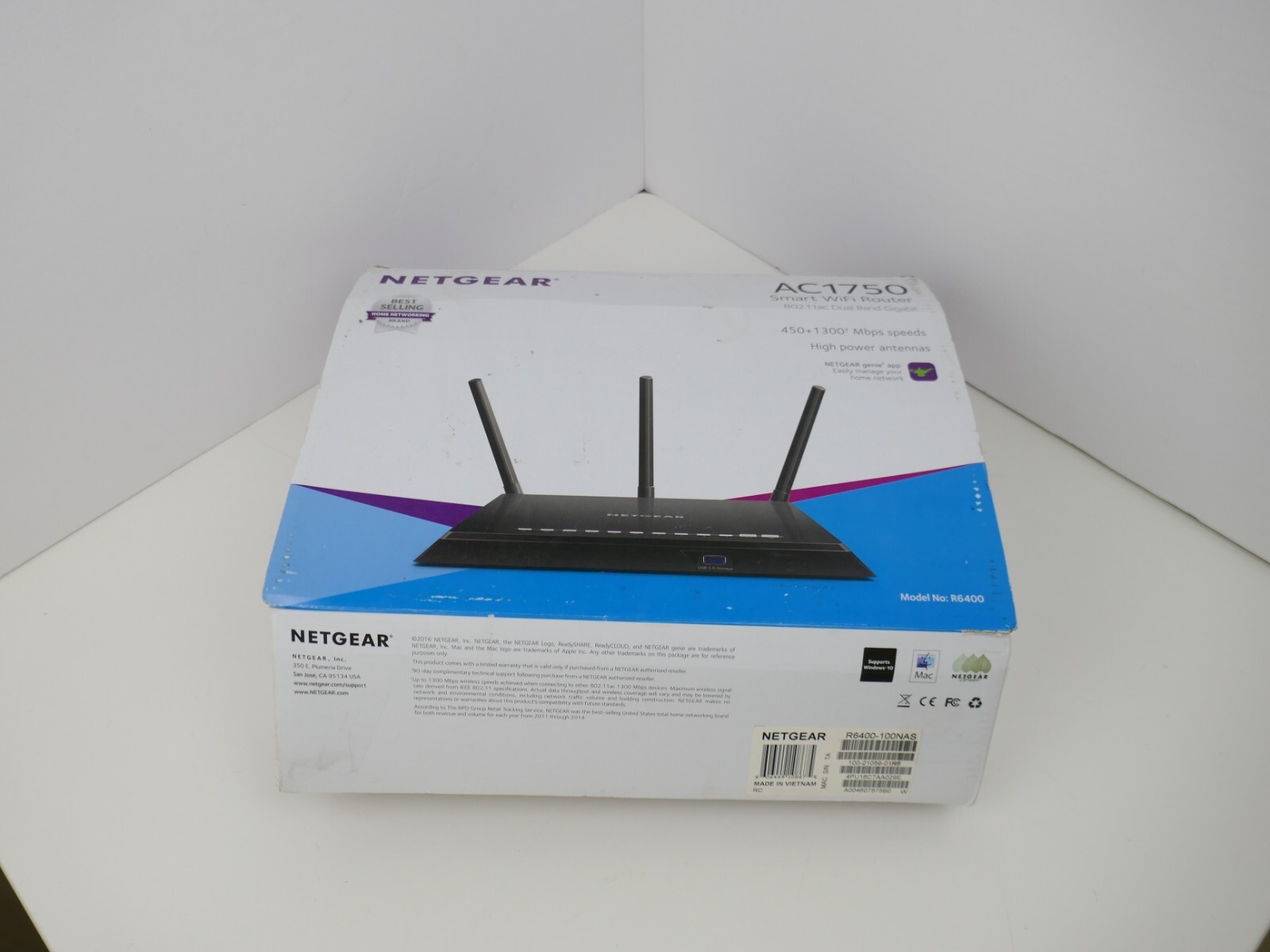 Netgear AC1750 R6400v2 Smart Wi-Fi Router 802.11ac Dual Band Gigabit ...