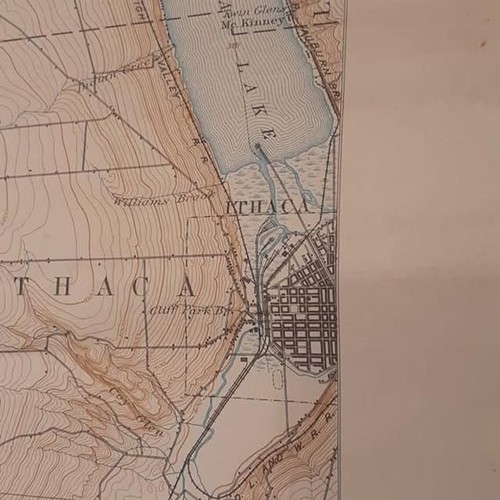 Ithaca ny original topographic map. Set of two maps. Dryden. Upstate ny ...