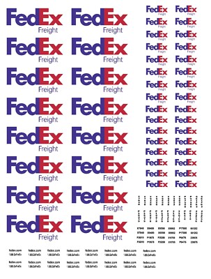 HO Scale Truck / Trailer Decals. " Fed Ex Freight " | eBay