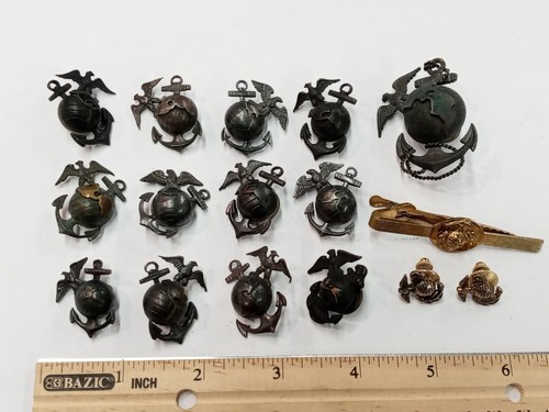 Lot of WW2 Marine Corp USMC Insignia Eagle Globe Anchor WWII Buttons ...