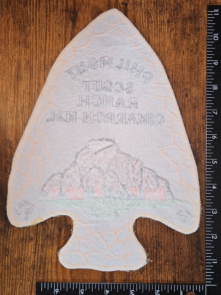 Large Philmont Scout Ranch Arrowhead Jacket Patch Yellow Border BSA | eBay