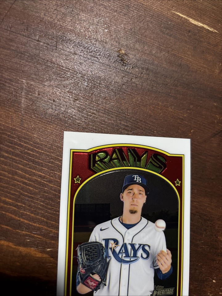 2021 Topps Heritage White Chrome #497 Blake Snell Tampa Bay Rays 77/999 | eBay