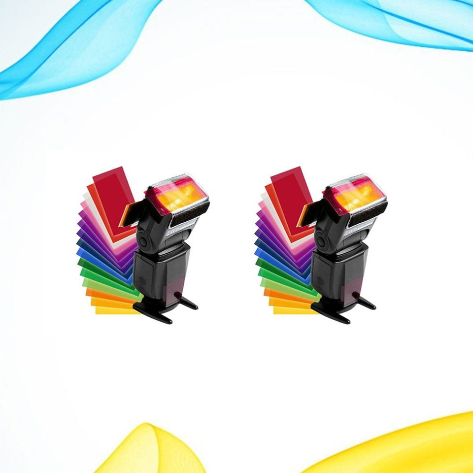 2 Set/24 Flash Color Temperature Sheet Photography Gels Filter Card | eBay