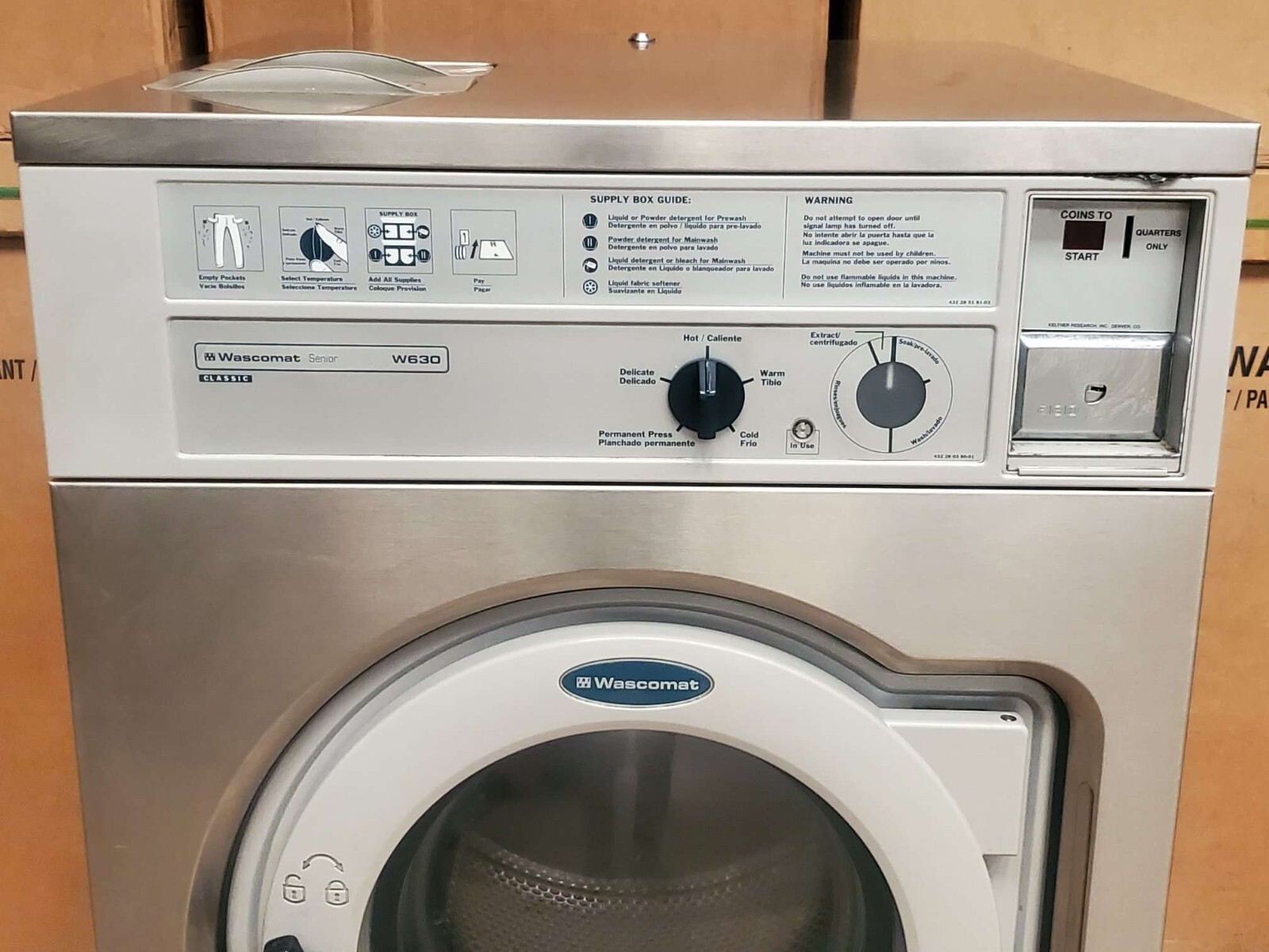 Wascomat W630 FRONT LOAD WASHER COIN OP 30LB 208-240V [REF] | eBay