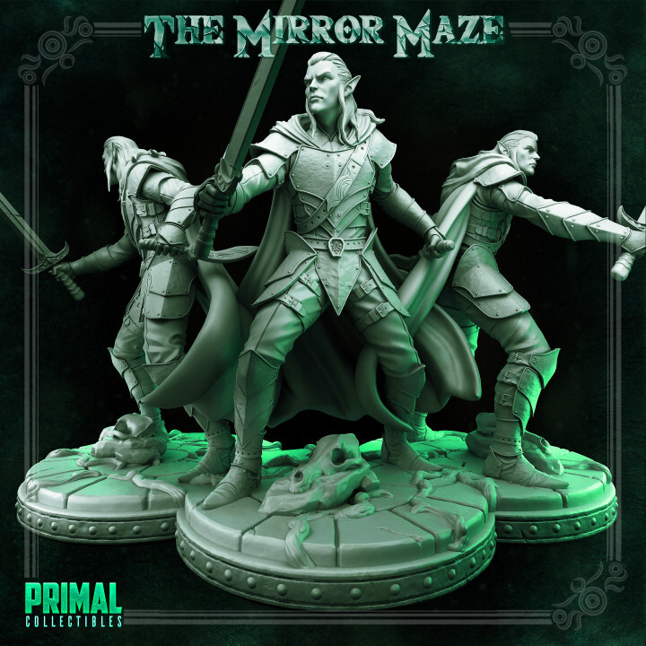 DnD Elves Mirror Maze Pack Mini 32mm Scale TTRPG | eBay UK