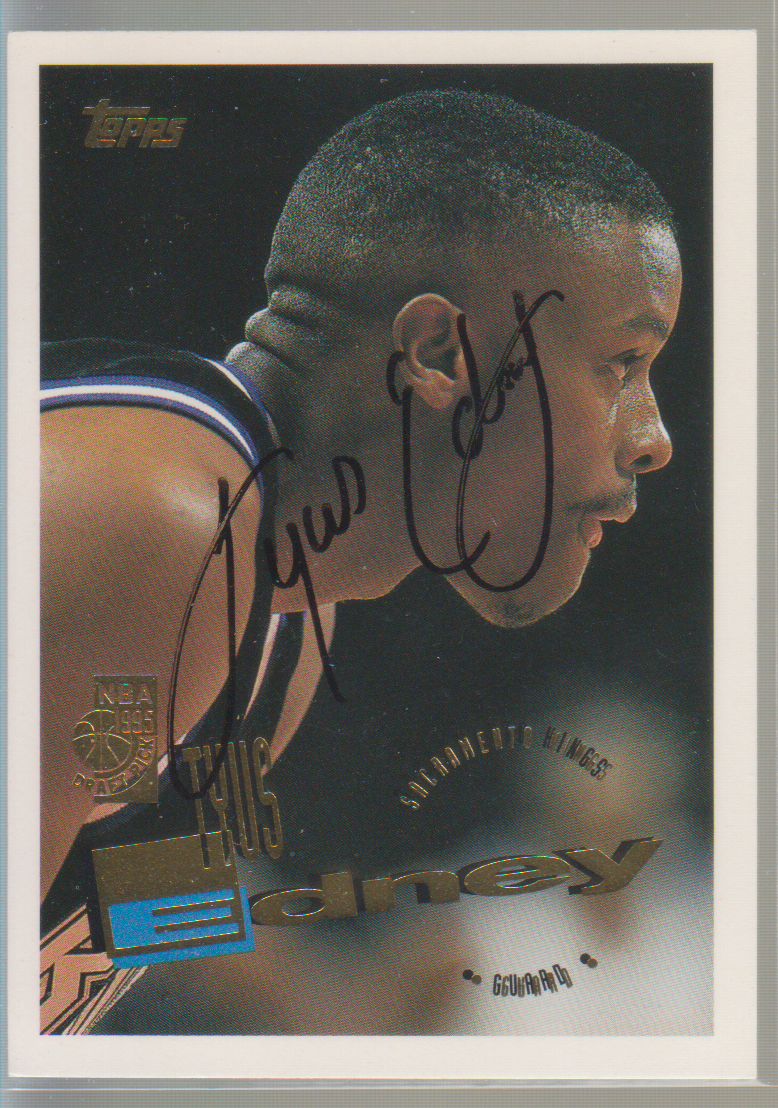 Autographed 95/96 Topps Tyus Edney - Kings | eBay