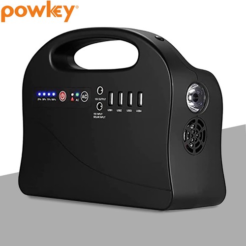 Portable Power Station 120Wh 100W Solar Generator 110V AC Backup ...