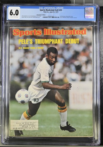 CGC 6.0 - Pele - Sports Illustrated Graded Magazine 6/23/75 MLS Soccer ...