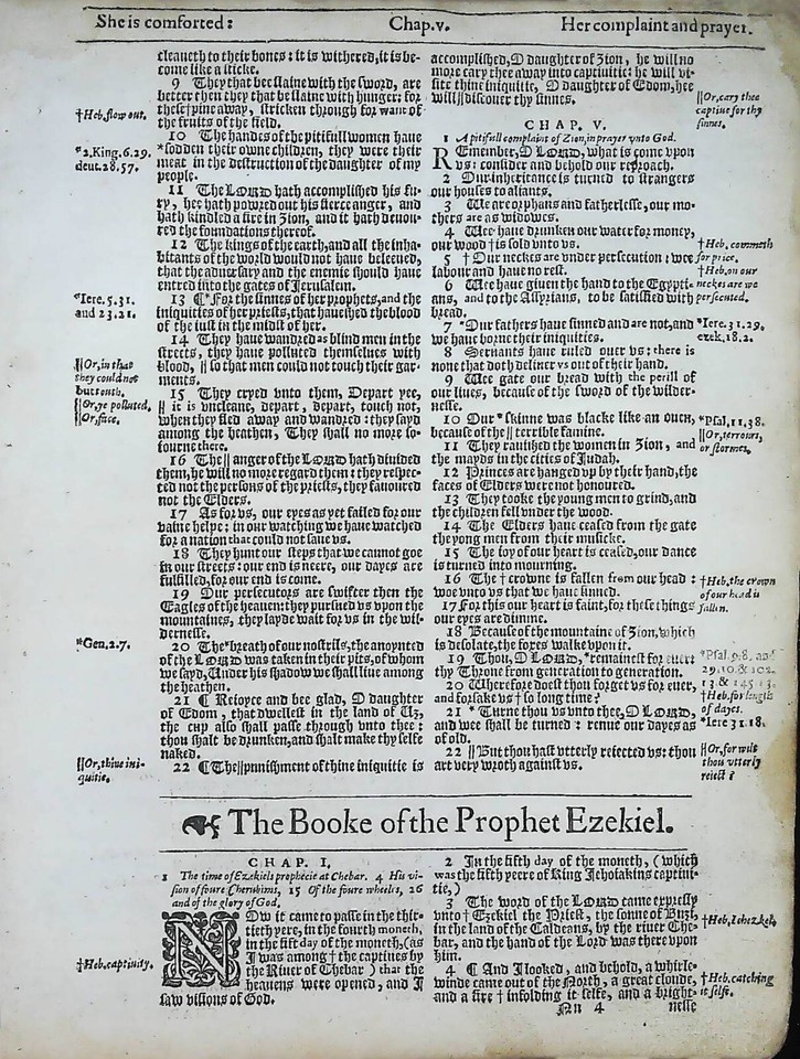 1614 KING JAMES BIBLE OLD TESTAMENT LEAVES * YOU PICK* KJV 400 YEARS ...