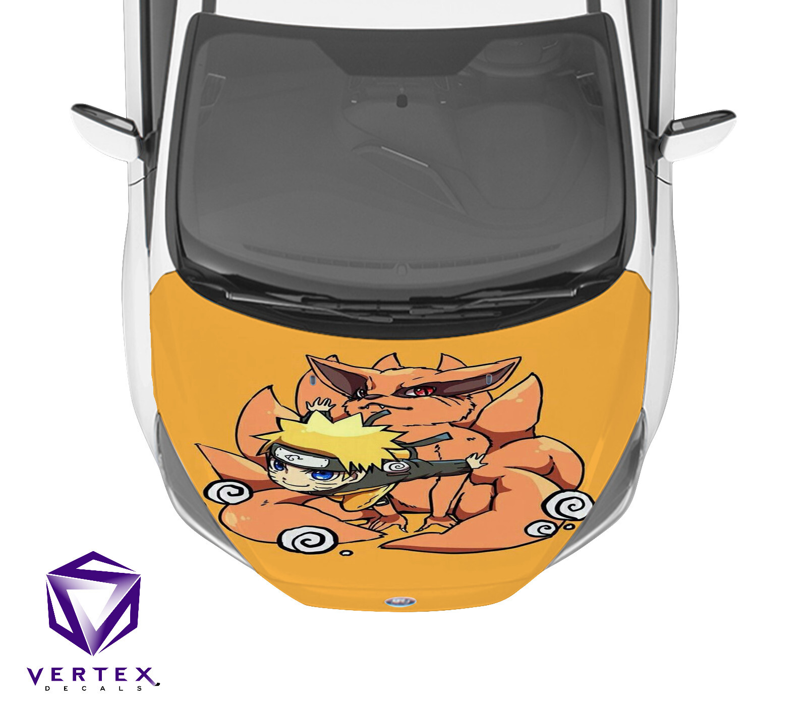 Naruto And Kurama Anime Hood Wrap Weatherproof Vinyl Decal 50X60 K | eBay