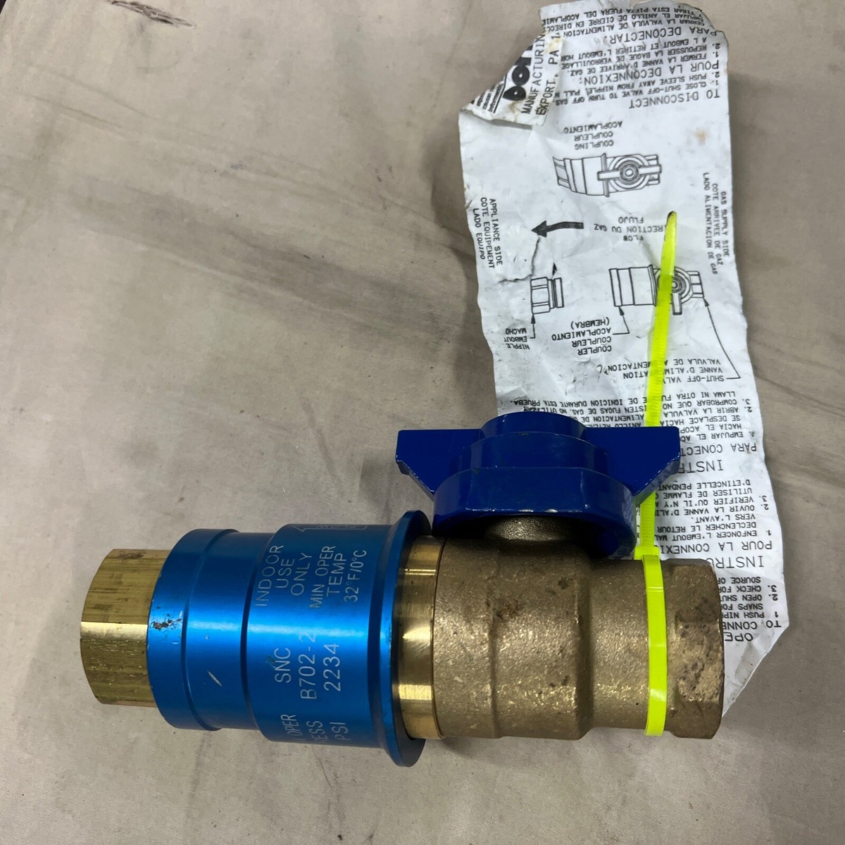 1 2 Dormont Quick Connect Tee Valve Dormont SnapFast 1/2 In Gas Quick