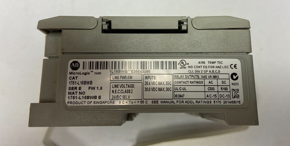 Allen Bradley 1761-L16BWB Micro Logix 1000 Programmable Controller | eBay