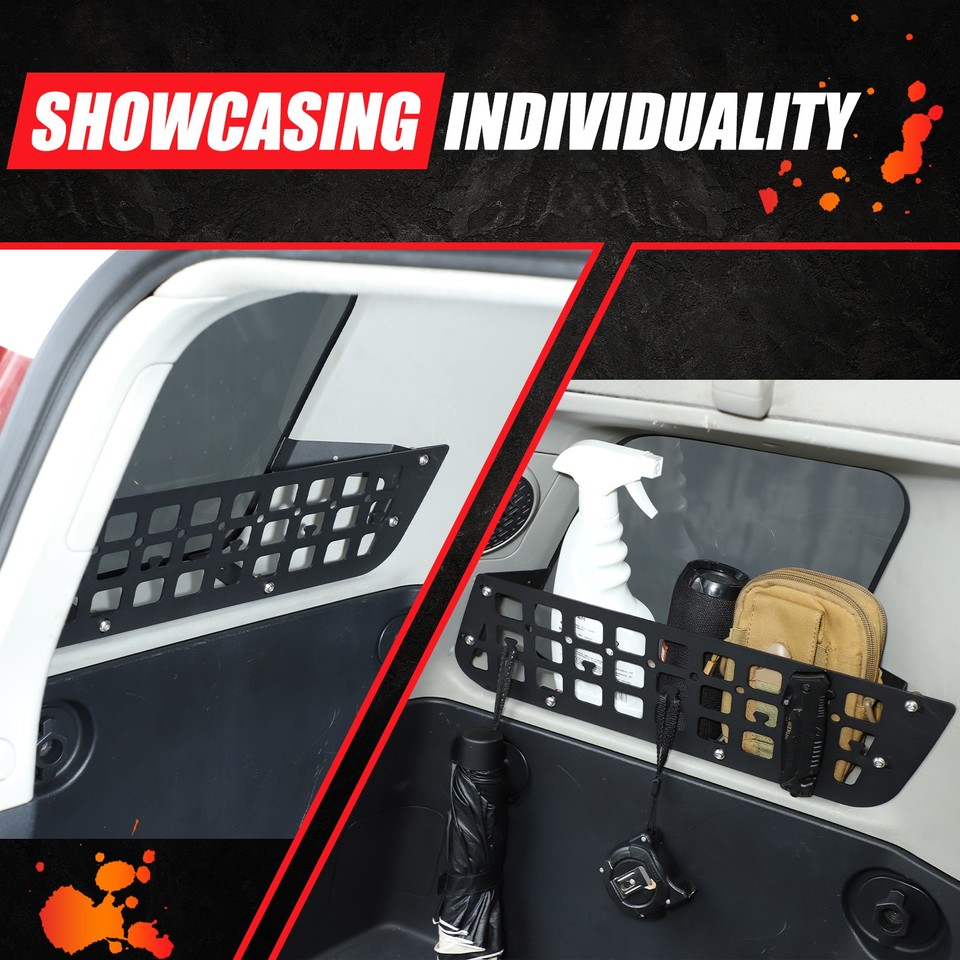 Trunk Left & Right Side Window Storage Molle Panel For Toyota FJ ...
