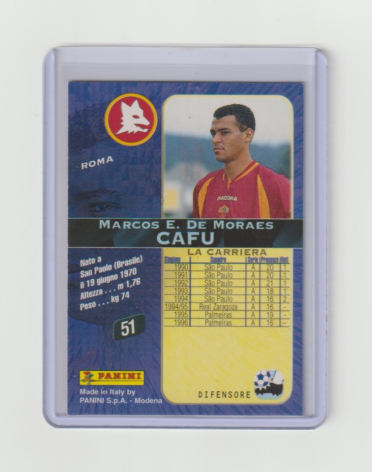 1997-98 PANINI CALCIO CARDS No.51 [ CAFU ] ROMA | eBay