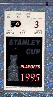 Eric Lindros PG#1 1st Playoff GOAL Flyers Sabres TICKET Stub 5-14-1995 ...