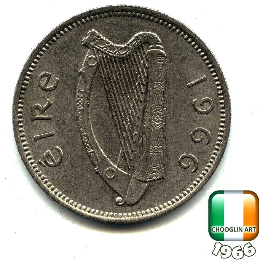 An IRISH 1966 ONE SHILLING 1s coin, 60 Years Old! | eBay