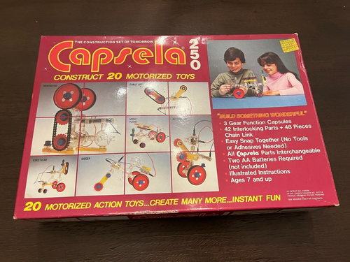 VINTAGE 1978 CAPSELA 250 Motorized Toys Building Set Construction ...