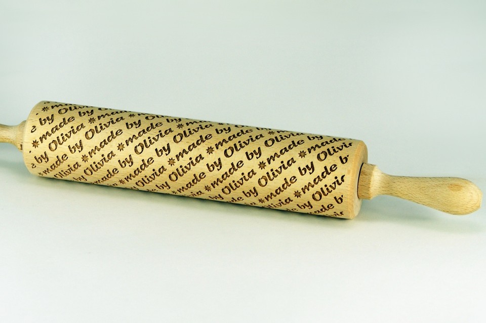 Personalised rolling pin, made by pattern engraved rolling pin BIG ...