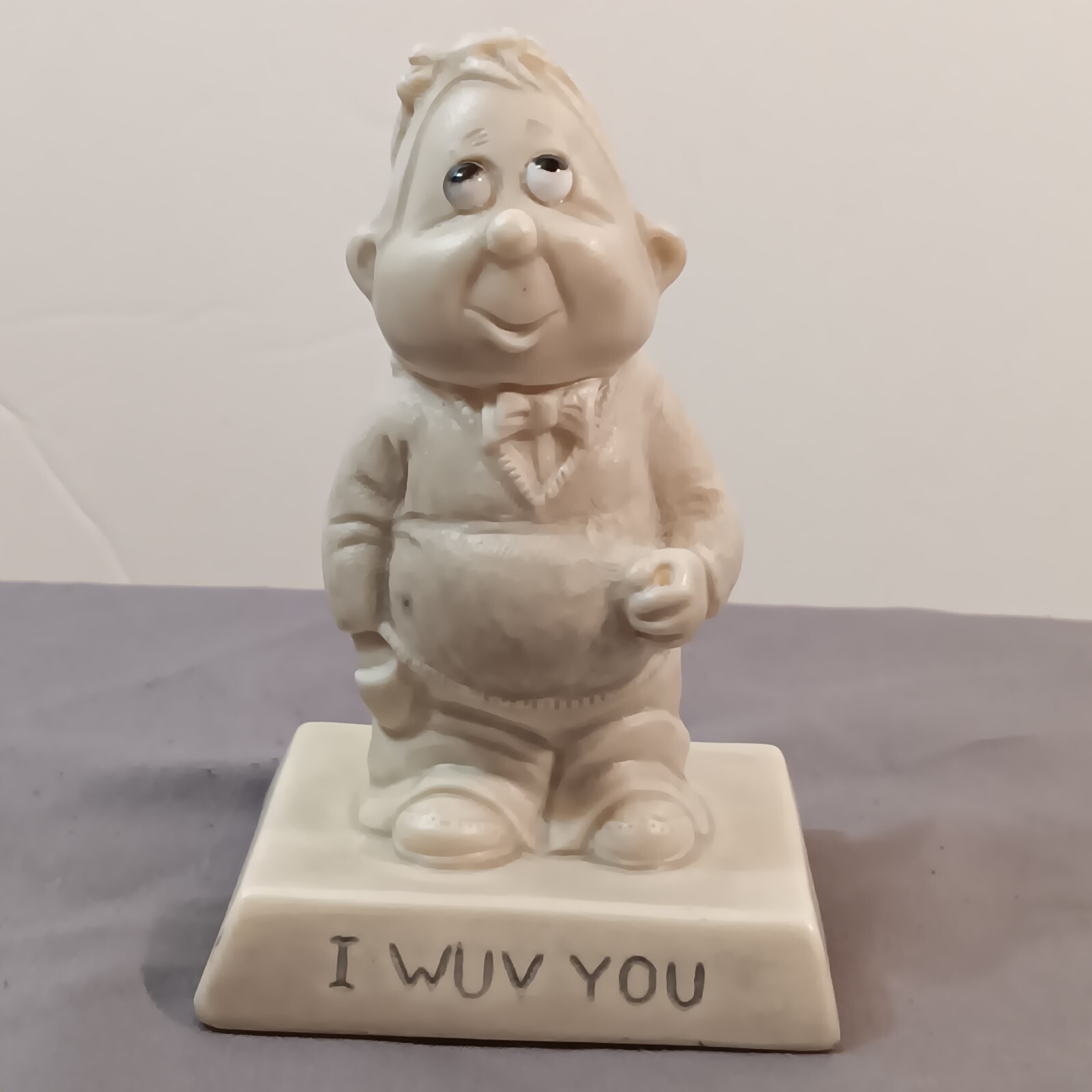 Vintage 1970 Russ Berrie & Co Sillisculpt "I Wuv You" Figurine USA | eBay