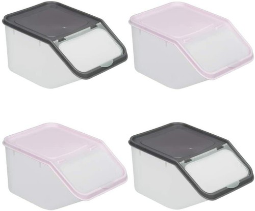 4X Stackable Pet Food Storage Container 3.7L Dog Cat Animal Bin Dry ...