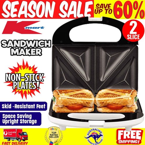 2 Slice Sandwich Maker Non-Stick Plates Sandwich/Jaffle Maker/Press ...