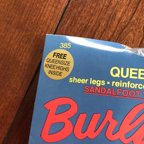 Vintage Burlington Pantyhose Queen Size 2X NAVY sheer… - Gem