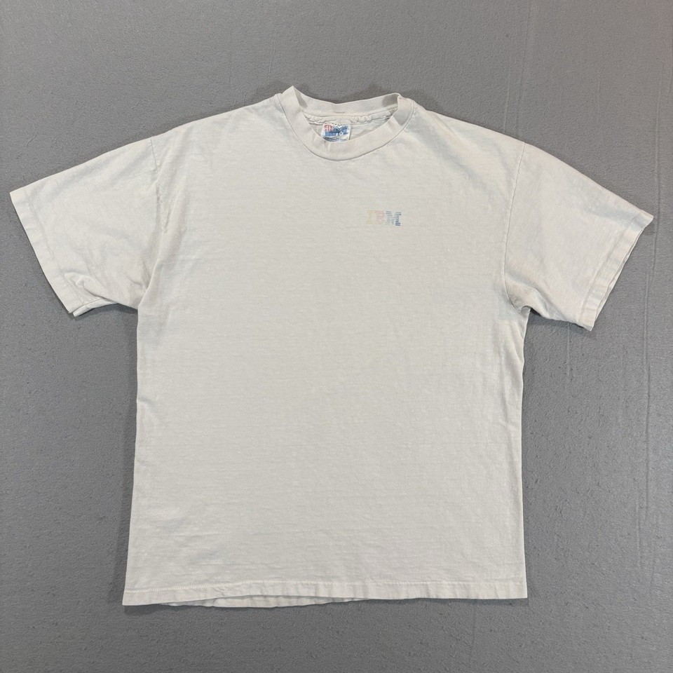 Vintage IBM T Shirt Sz L 90s USA Single Stitch Tech Data Software ...