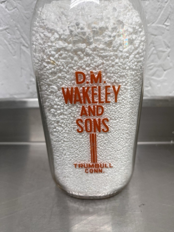 D. M. Wakeley & Sons - Milk Bottle Square Quart - Trumbull, Connecticut ...
