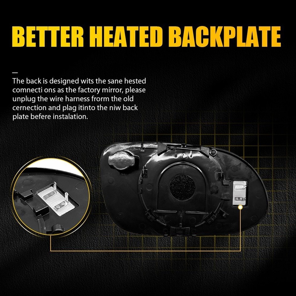 Side View Glass Mirror For 2003-2004 Mercedes Benz SL500 Base with ...