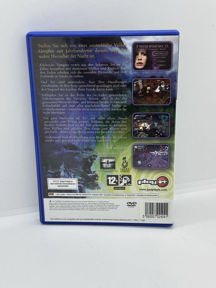 Sony PlayStation 2 PS2 / Neuwertig OVP - Underworld The Eternal War | eBay