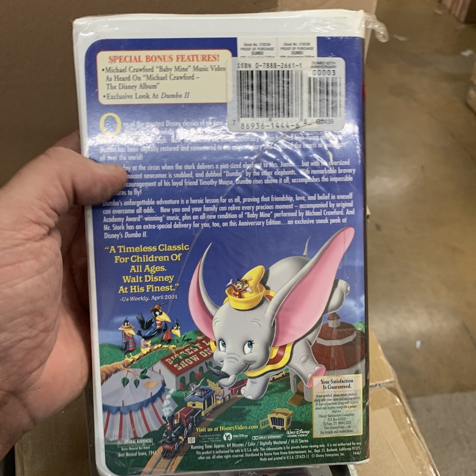 Dumbo (VHS, 2001, 60th Anniversary Edition) BRAND NEW FACTORY SEALED ...