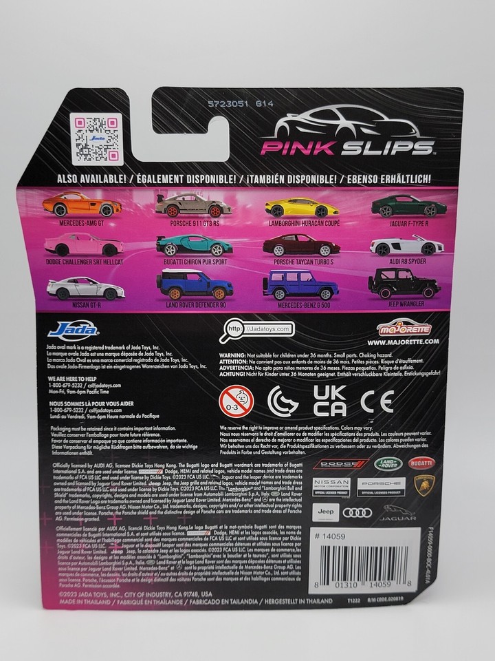 2023 Jada Majorette Pink Slips Jeep Wrangler Black 1:64 | eBay
