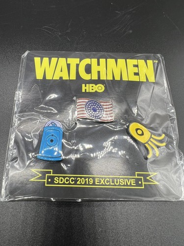 Watchmen HBO SDCC San Diego comic Con 2019 Exclusive 3 Enameled Pin Set ...