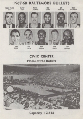 1967-1968 NBA Baltimore Bullets Team Earl Monroe Vintage Print Ad ...