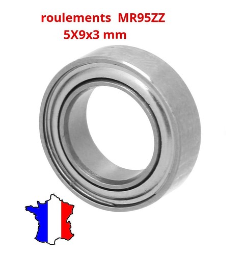 MR95zz roulement à billes en acier 5x9x3 mm Bearing ball 6M10ZZ abec 3 ...