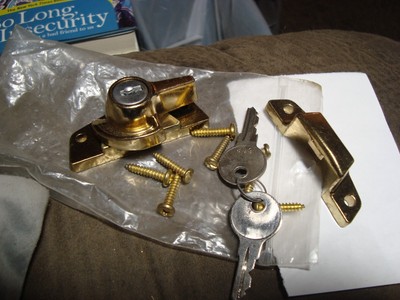 Locksmith Locking Window Sash Lock With Keys Bright Brass | eBay