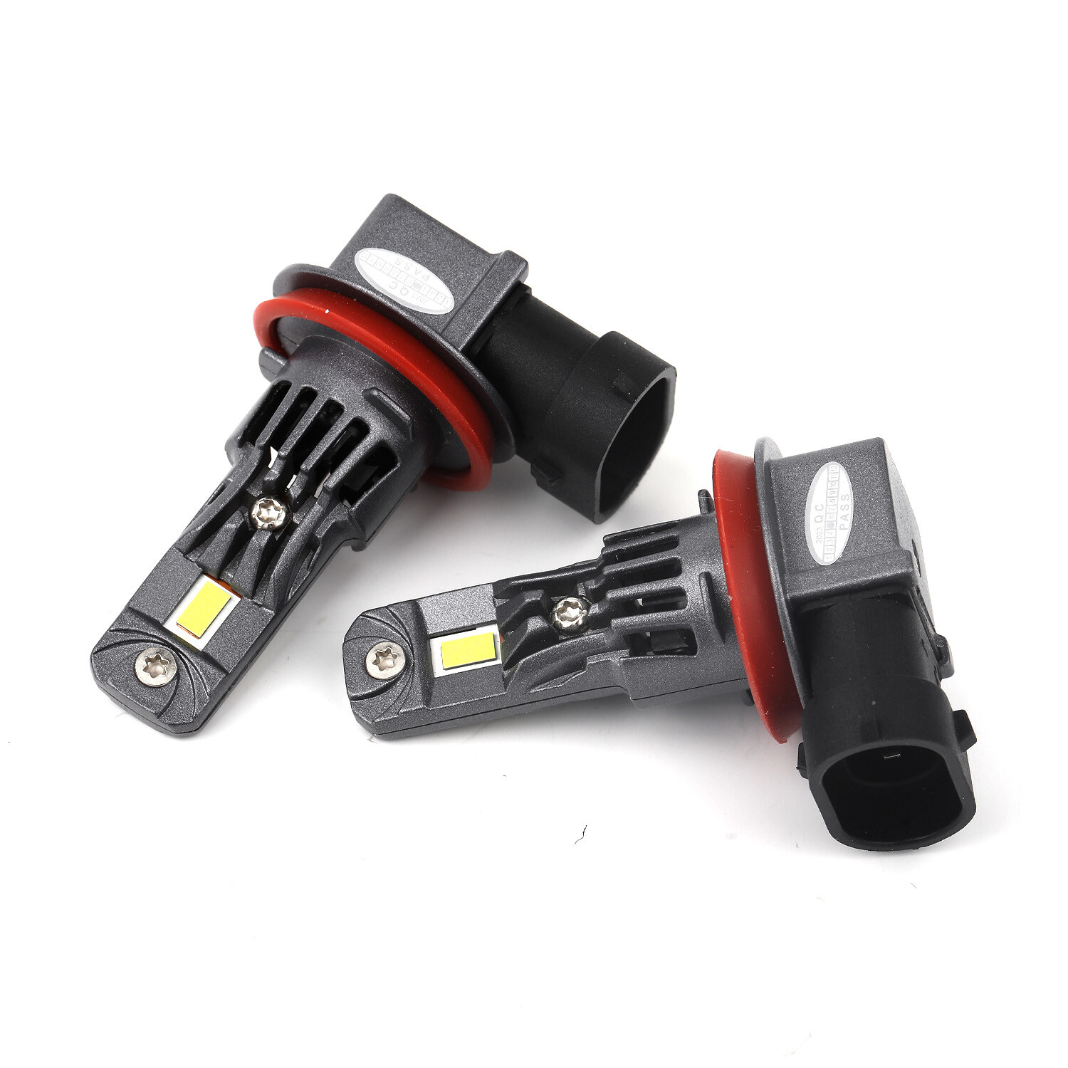 2x H11 6000K LED Headlight Bulbs Conversion Kit High Low Beam White ...